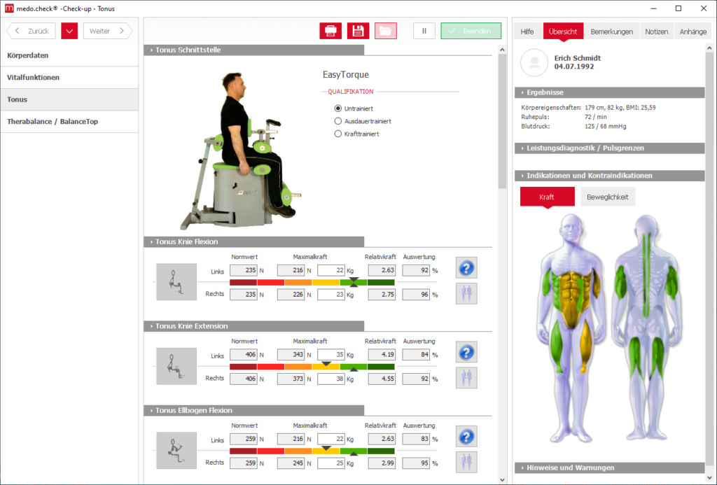 Vorstellung Schnittstellen: EasyTorque Diagnostik muskulärer Kraft ...